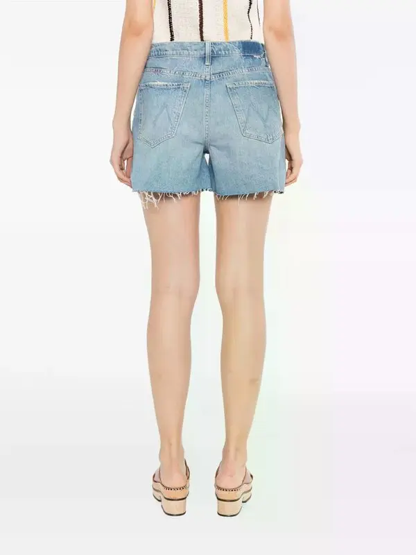 MOTHER Frayed-edge Denim Shorts
