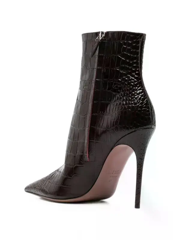 Paris Texas Croc-effect Vera Ankle Boots