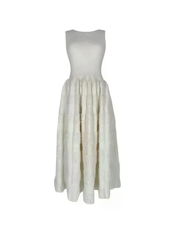 Alaïa Textured Sleeveless Maxi Dress
