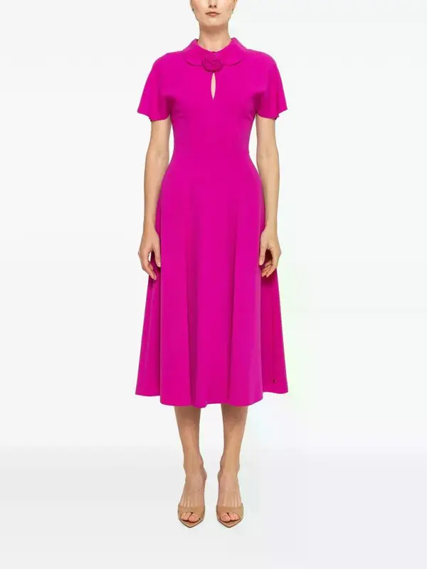 NISSA Floral-detail Midi Dress