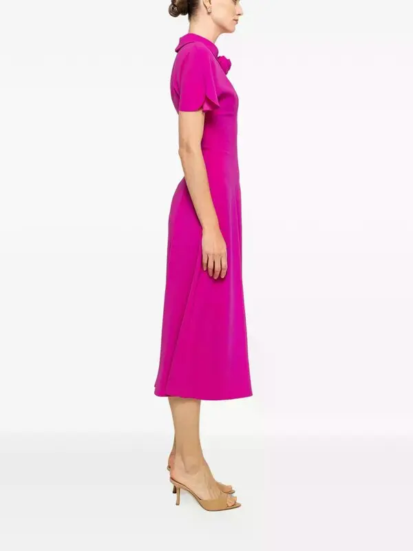 NISSA Floral-detail Midi Dress