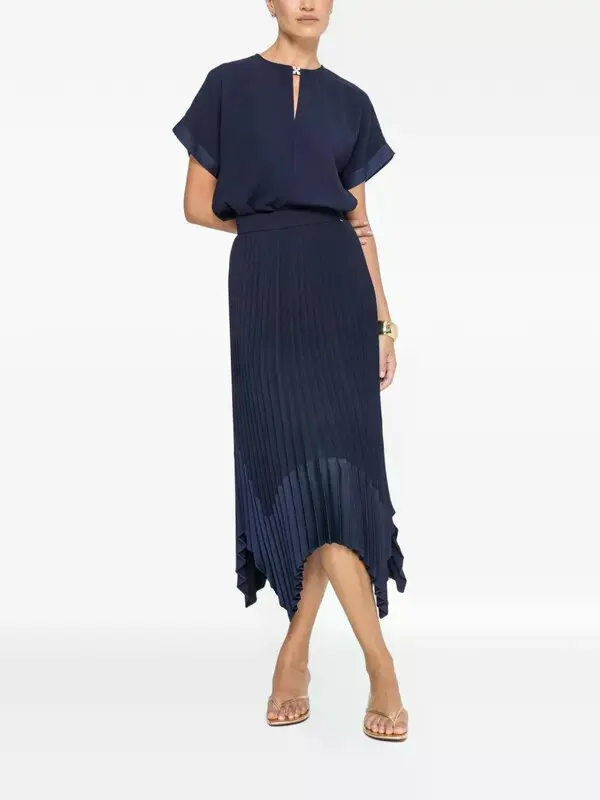 NISSA Pleated Midi Skirt