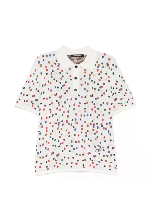 Jacquemus Polka-dot Polo Shirt - White