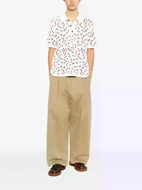 Jacquemus Polka-dot Polo Shirt - White