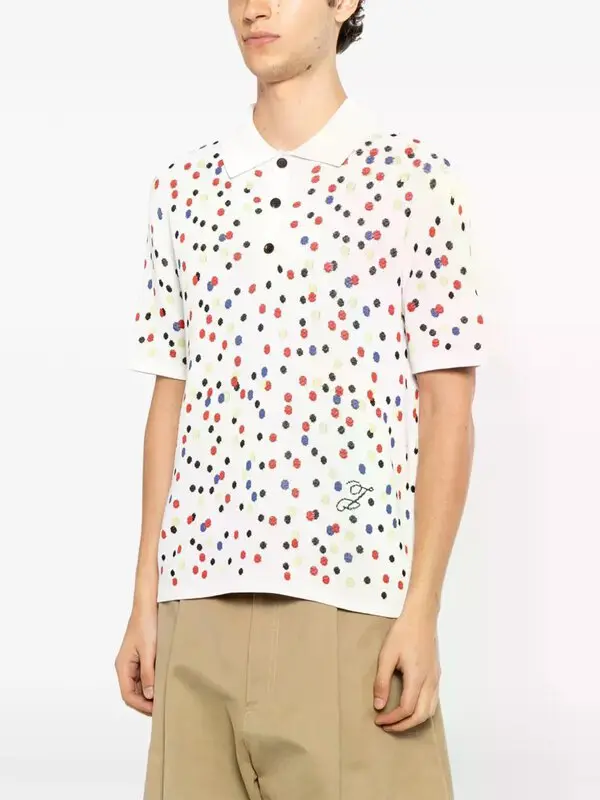 Jacquemus Polka-dot Polo Shirt - White