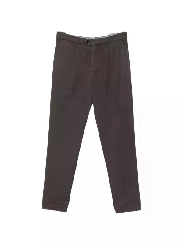 Brunello Cucinelli Pleated-waist Tapered-leg Trousers - Grey