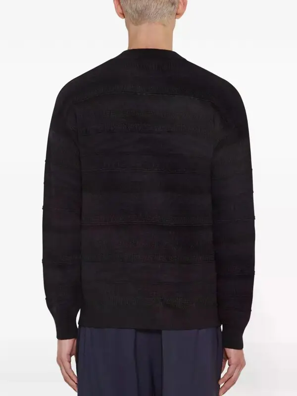 LANEUS Jacquard-knit Button-up Cardigan