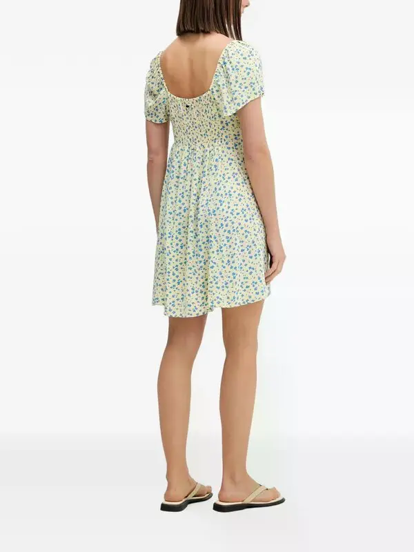 Rip Curl Mini Floral-print Tie-front Dress