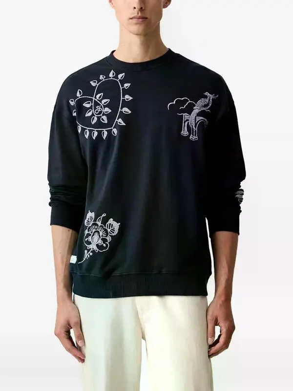 Scotch & Soda X Royal Delft Embroidered Crew-neck Sweater