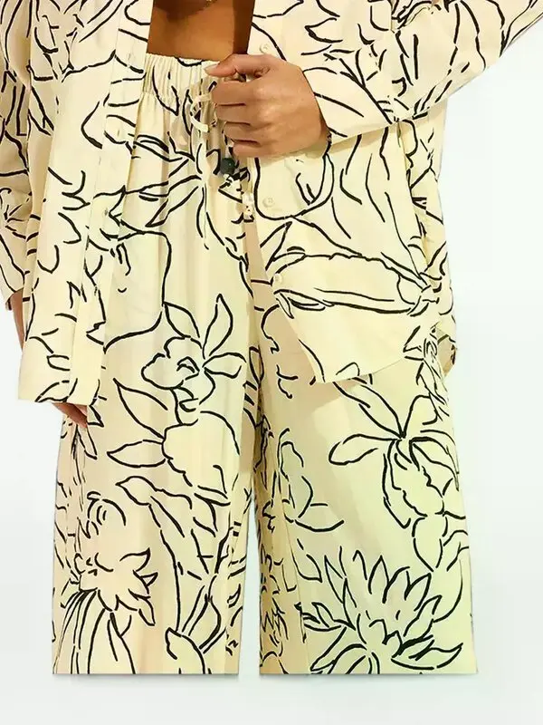 Seafolly Floral-print Drawstring Trousers