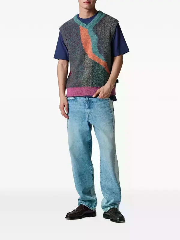 Paul Smith Abstract-pattern V-neck Knitted Vest