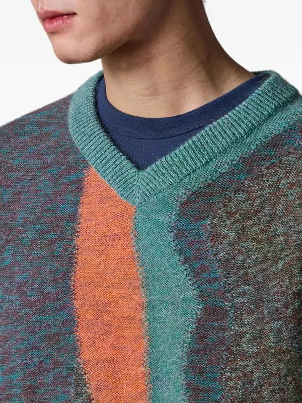 Paul Smith Abstract-pattern V-neck Knitted Vest