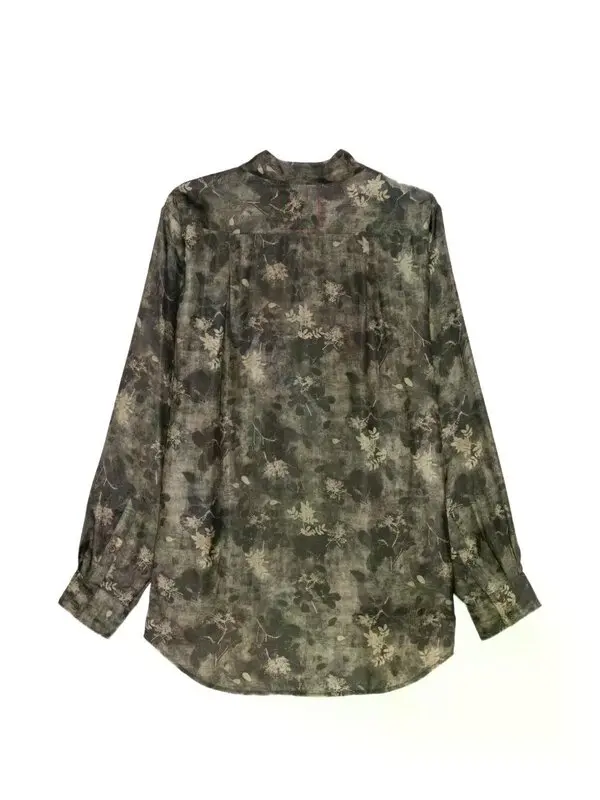 UMA WANG Floral-print Long-sleeve Shirt