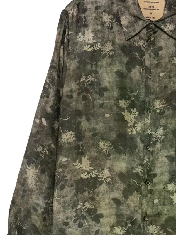 UMA WANG Floral-print Long-sleeve Shirt