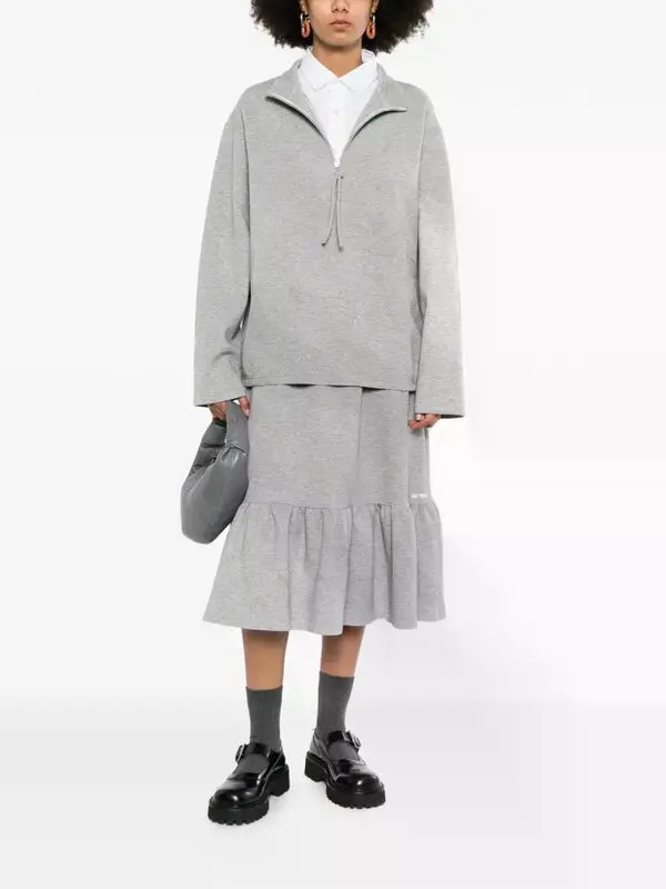 AO YES Ruffled Jersey Skirt