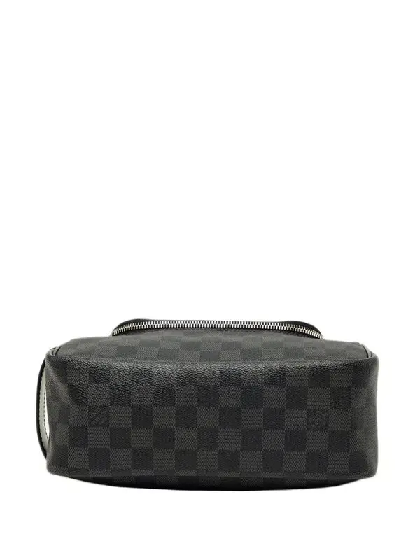 LOUIS VUITTON 2009 Damier Graphite Toiletry Pouch Clutch Bag