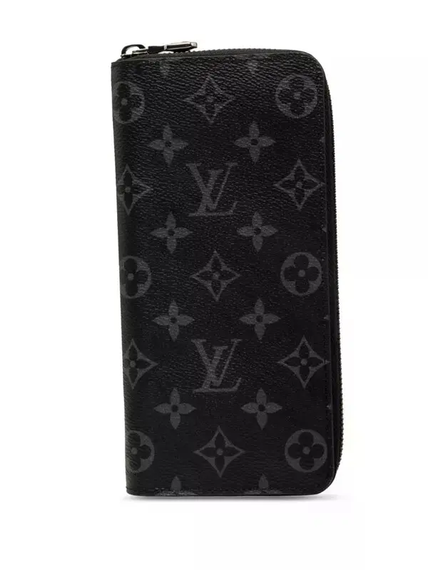 LOUIS VUITTON 2021-2026 Monogram Eclipse Vertical Zippy Wallet Long Wallets - Black