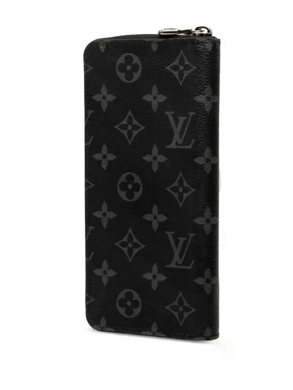 LOUIS VUITTON 2021-2026 Monogram Eclipse Vertical Zippy Wallet Long Wallets