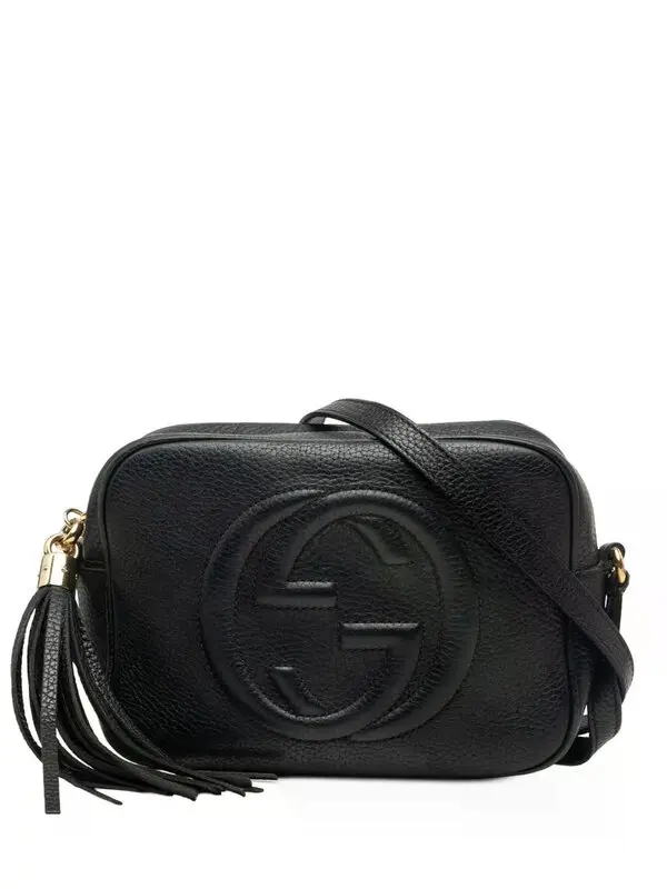Gucci 2000-2015 Calfskin Soho Disco Crossbody Bag - Black