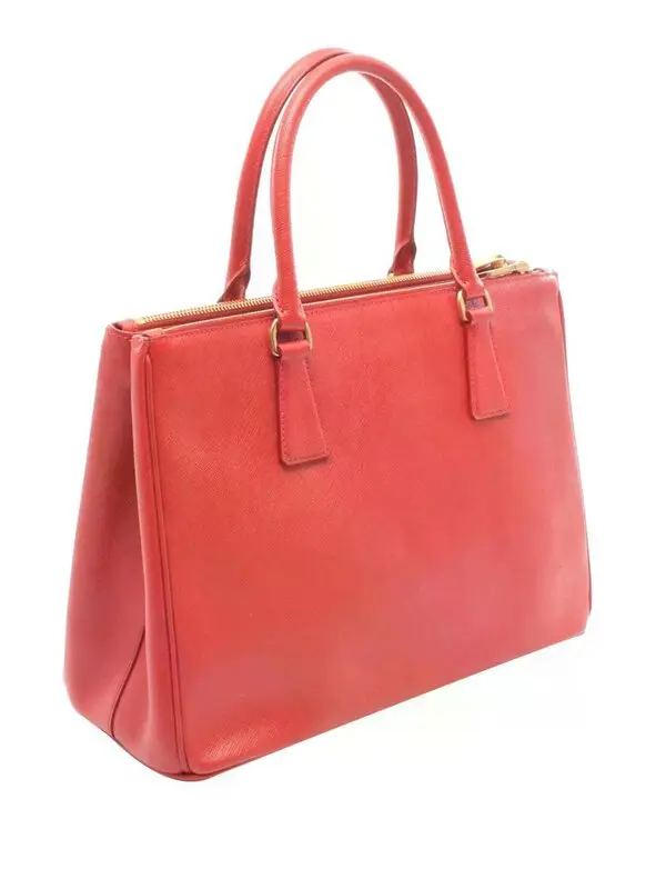 Prada 2000-2013 Medium Saffiano Lux Galleria Double Zip Satchel