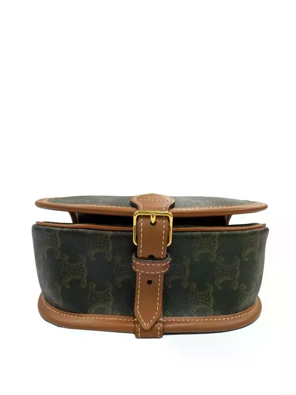 Celine 2019-2026 Medium Triomphe Coated Canvas Folco Crossbody Bag