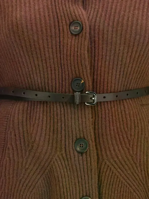 Brunello Cucinelli Belted Ribbed-knit Cardigan
