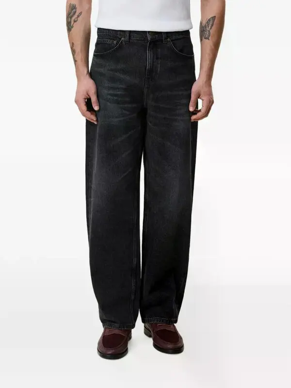 LES DEUX Roi Washed-effect Straight-leg Jeans