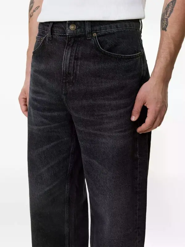 LES DEUX Roi Washed-effect Straight-leg Jeans
