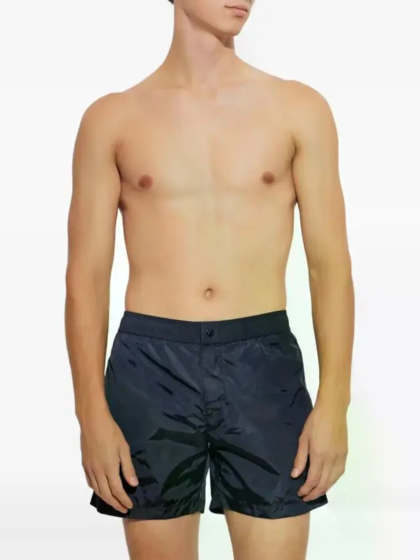 Moncler Logo-patch Striped-trim Swim Shorts