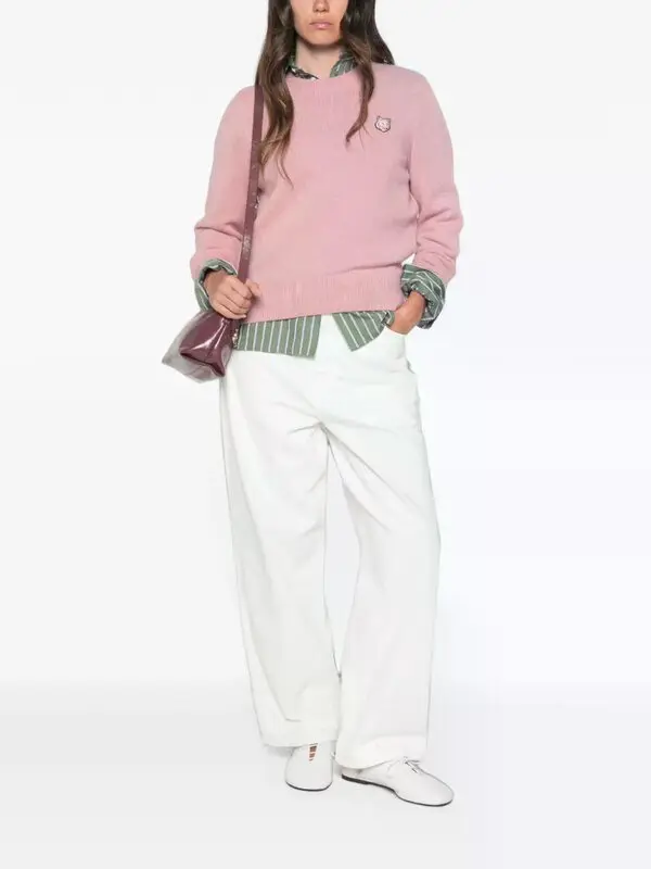 Maison Kitsuné Fox-patch Wool Sweater