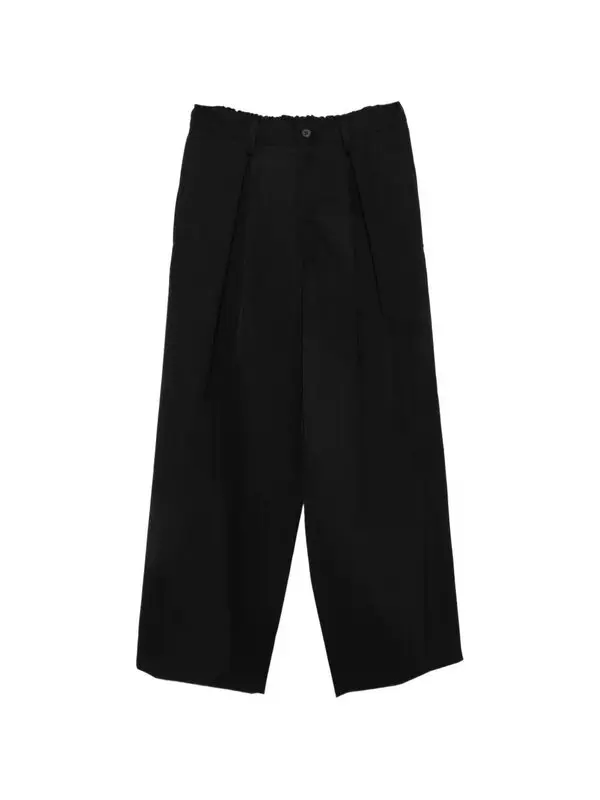 SSSTEIN Pleated Elasticated-waist Trousers - Black
