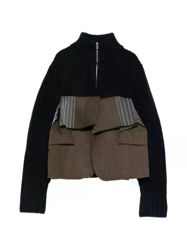 Sacai Hybrid Panelled Jacket - Blue