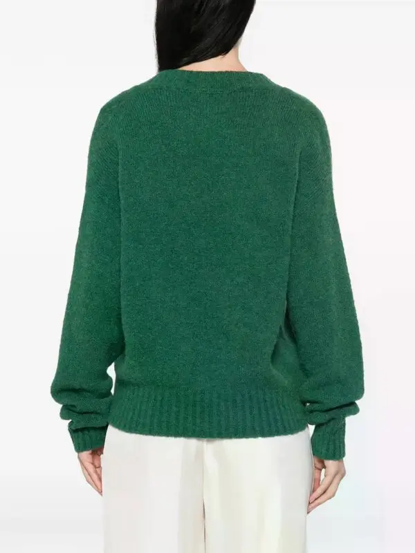 Max Mara Alpaca V-neck Sweater - Green