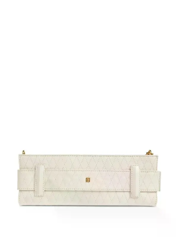 Balmain Anthem Quilted Leather Clutch Bag