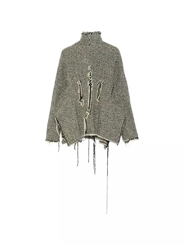 RUNDHOLZ Check-pattern Frayed Jacket