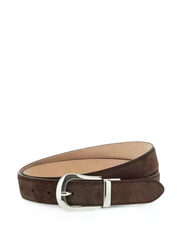 Paul & Shark Suede-finish Buckle-fastening Belt - Brown