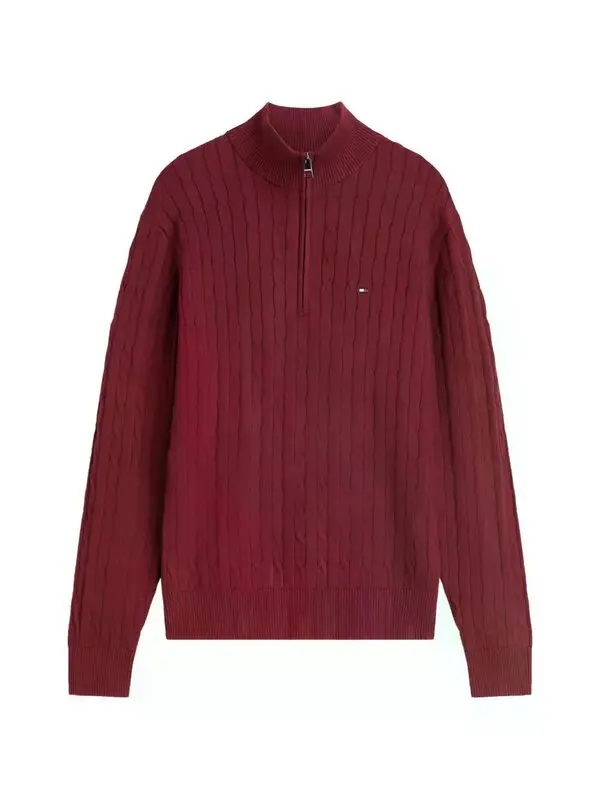 Tommy Hilfiger Cable-knit Quarter-zip Sweater