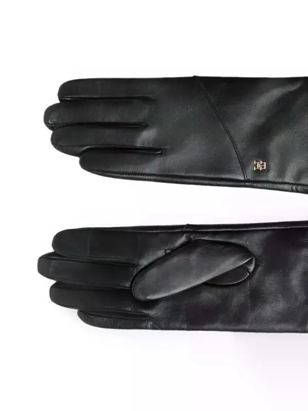 Tommy Hilfiger Logo-plaque Leather Gloves