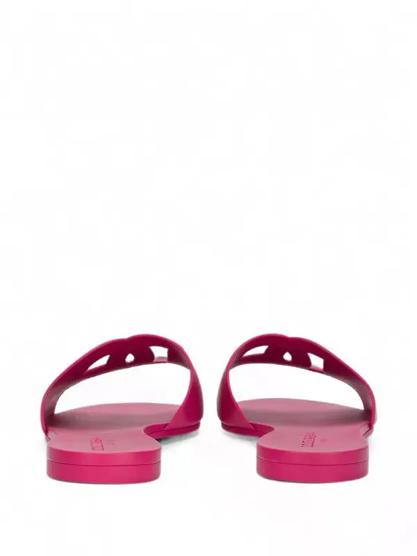 Dolce & Gabbana Rubber Beachwear Sliders - Pink