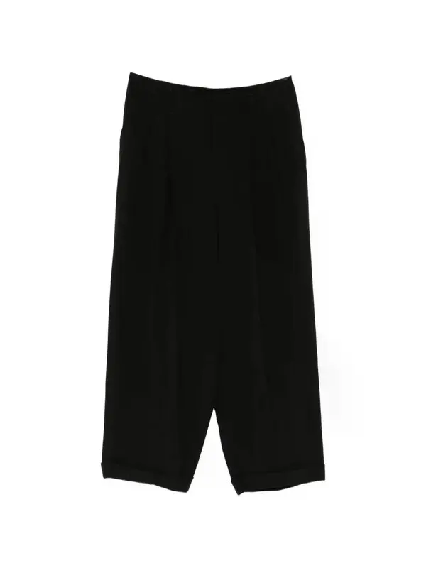 ANN DEMEULEMEESTER Pleated Turn-up Trousers