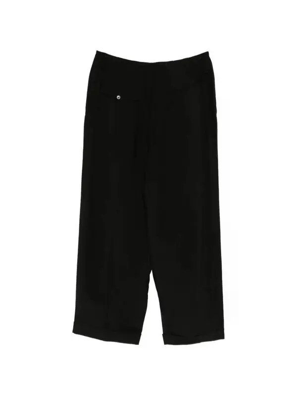 ANN DEMEULEMEESTER Pleated Turn-up Trousers