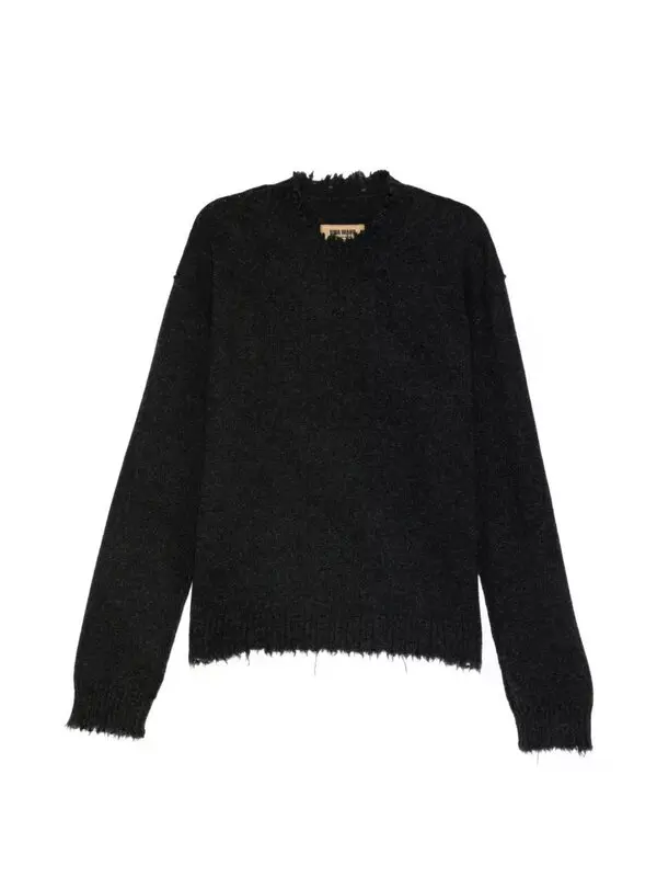 UMA WANG Distressed Crew-neck Jumper