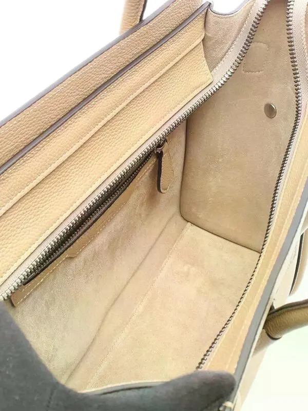 Celine 2000-2026 Micro Leather Luggage Tote Bag