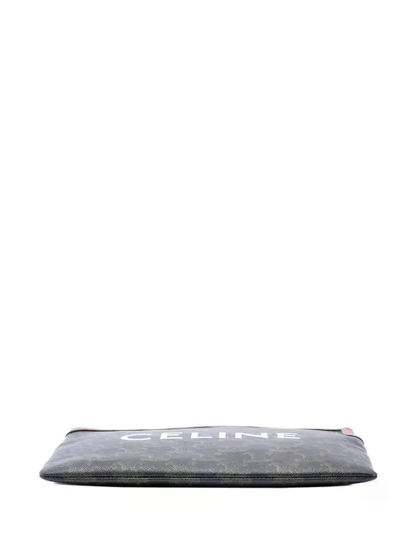 Celine 2020 Small Triomphe Coated Canvas Clutch Bag