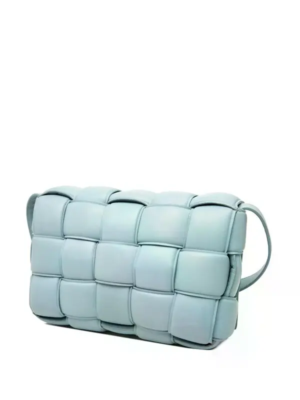 Bottega Veneta Nappa Intrecciato Padded Cassette Cross Body Bag - Blue