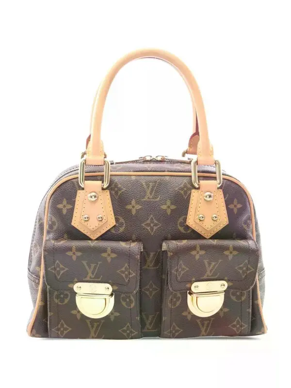 LOUIS VUITTON Monogram Manhattan Pm Handbag - Brown