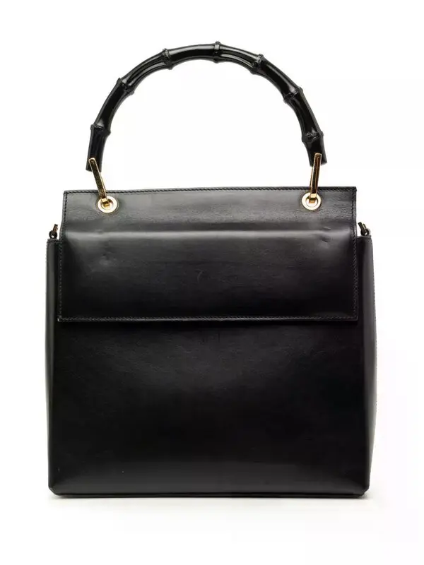 Gucci 2000-2015 Calfskin Bamboo Satchel - Black