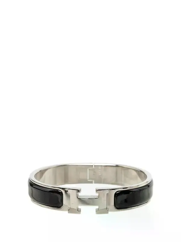 Hermès 2000-2026 Narrow Enamel Clic H Bracelet Pm Costume Bracelet - Black