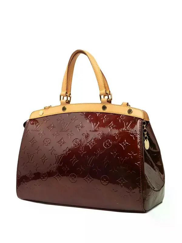 LOUIS VUITTON Monogram Vernis Brea Mm Satchel - Red