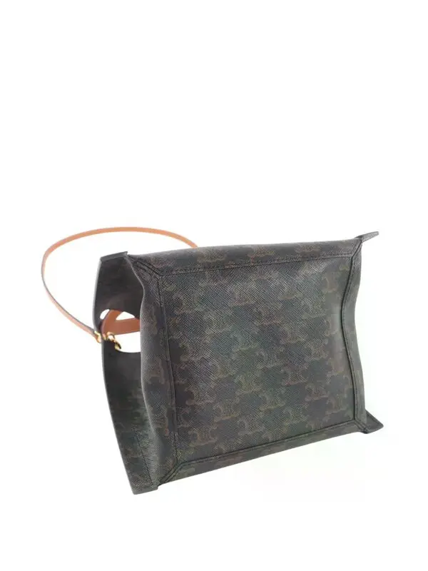 Celine 2025 Small Triomphe Coated Canvas Cube Satchel